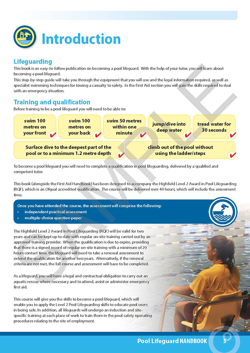 The Pool Lifeguard Handbook | Level 2 | Highfield