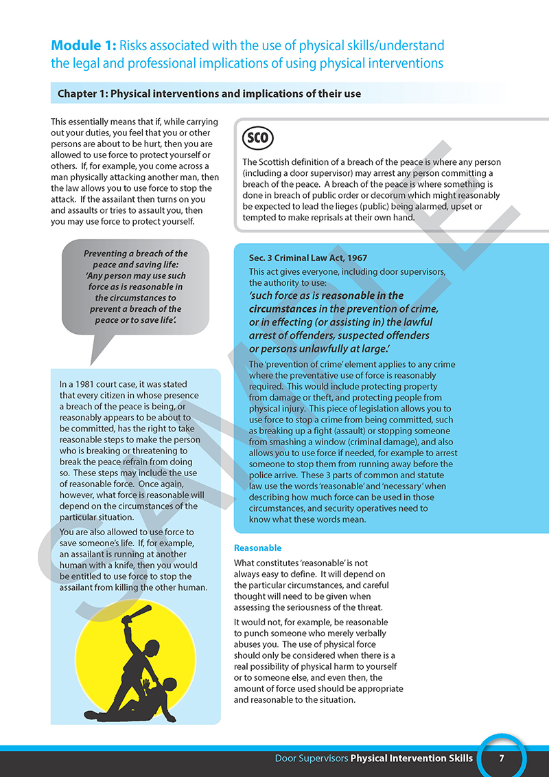 Physical Intervention Training | Course Book