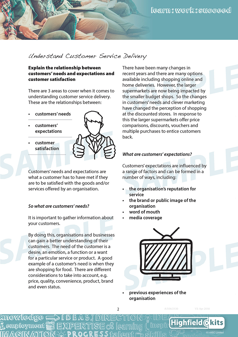 Customer Service Highfield-Kit | Level 2 Diploma