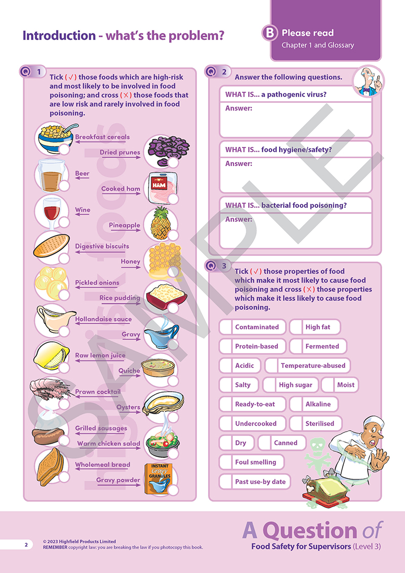 Food Safety Questions for Supervisors | Level 3