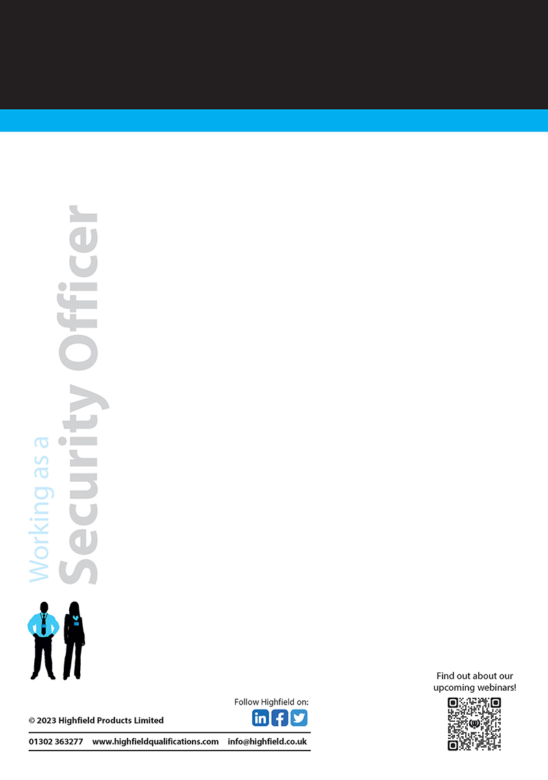 Working as a Security Officer | Course Book | Level 2